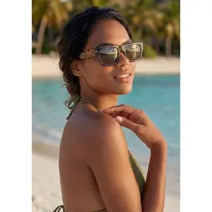 LASCANA Square Tortoiseshell Sunglasses - Toffee Patterned