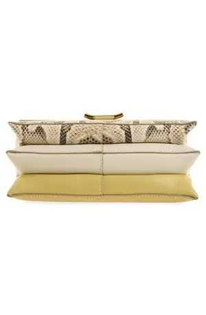 WANDLER Ida Trio Colorblock Leather Clutch - Island Python Mix