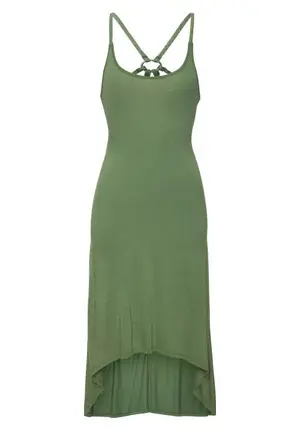 LASCANA Strap Detail High Low Dress