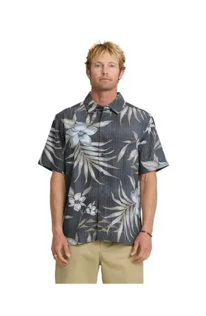 QUIKSILVER WATERMAN Palapa Floral Shirt - Phantom