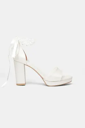 PROLOGUE SHOES Maera Block Heel Bridal Sandal