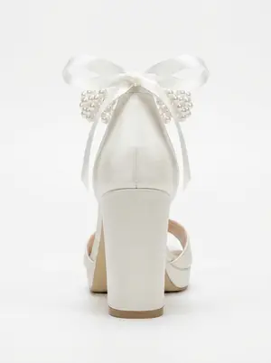 PROLOGUE SHOES Maera Block Heel Bridal Sandal