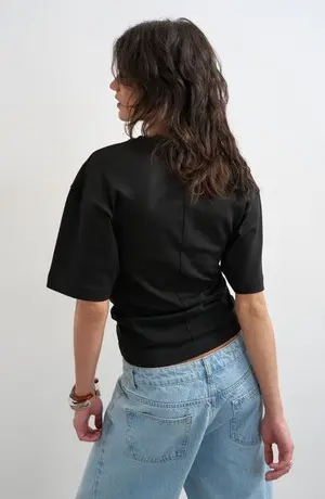 Topshop Drawstring Hem T-shirt