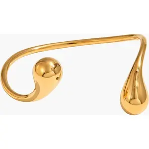 KELLERY Sculptural Open Bangle - Gold