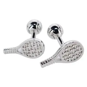 Trafalgar The Centre Court Racquet Cufflinks - Silver