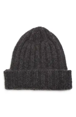 Johnstons Of Elgin Byrne Cashmere & Silk Beanie - Cloud Coal Ha7232