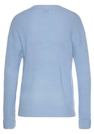 LASCANA Ribbed V-neck Sweater