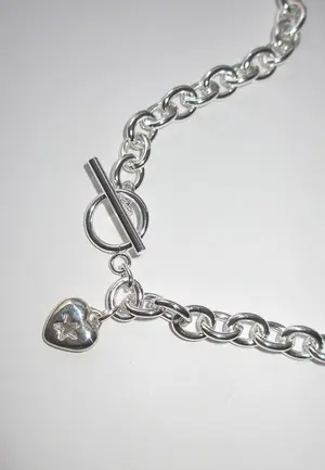 RIMOR JEWELRY Mini Star Heart Chain Choker - Silver