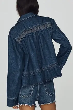 Anthropologie Cotton Denim Swg Jacket