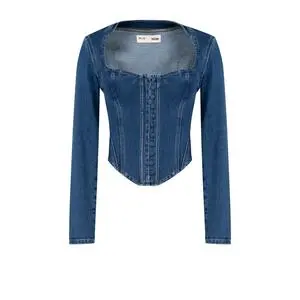 PCFG Your Itch Corset Denim Corset Top