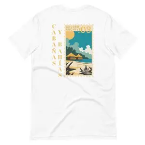 ANCHOR & CREW Golden Archives Postmark" Organic Cotton T-shirt - White