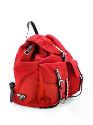 Prada New Vela Tessuto With Studded Leather Backpack