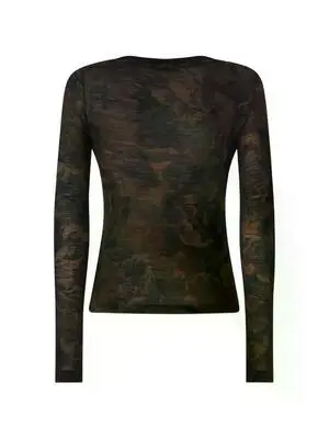 Pinko Floral-print Long-sleeve Cardigan