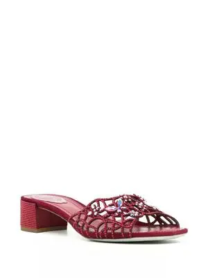 Rene Caovilla Crystal-embellished Mules
