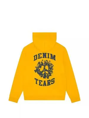 DENIM TEARS Graphic Print Zip-up Hoodie