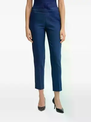 MORGAN Pressed-crease Slim-fit Trousers - Blue