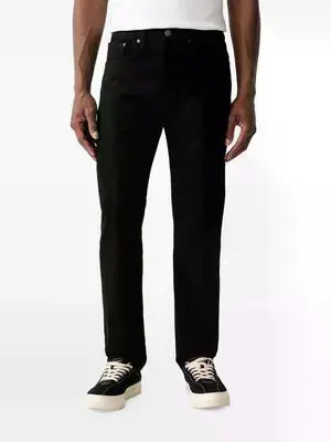 LEVI'S 502 Logo-patch Tapered Jeans - Black