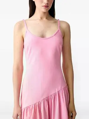 NEVER FULLY DRESSED Asymmetric Ruffled Midi Dress
