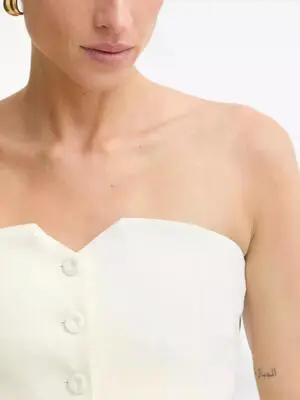 MORGAN Strapless Button-up Blouse