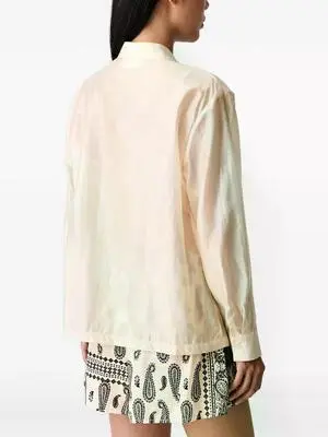 VICOLO Frog Fastening Band Collar Shirt