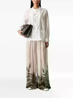 VICOLO Sheer Frog Fastening Shirt