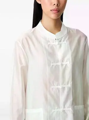 VICOLO Sheer Frog Fastening Shirt