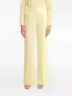 MORGAN Pleated Wide Leg Trousers - Yellow