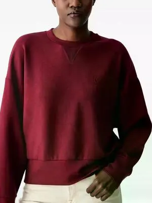 MOS MOSH Logo Embroidered V-insert Sweatshirt