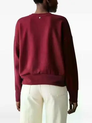 MOS MOSH Logo Embroidered V-insert Sweatshirt