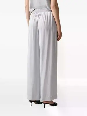 VICOLO Elasticated Waist Palazzo Pants - Grey