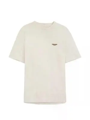 BOSS T-shirt In Mercerized Cotton Jacquard - Neutrals