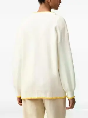 NEVER FULLY DRESSED Fruit-embroidered Long-sleeve Cardigan