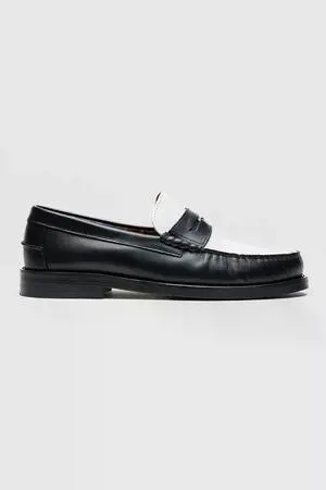 NAKED WOLFE Riviera Calf Leather Loafers - Black