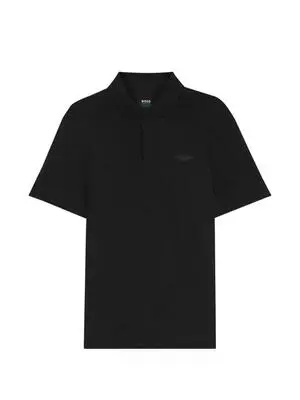 BOSS X Aston Martin Polo Shirt In Mercerized Cotton Jacquard - Black