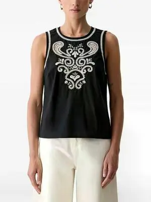MORGAN Embroidered-details Blouse - Black