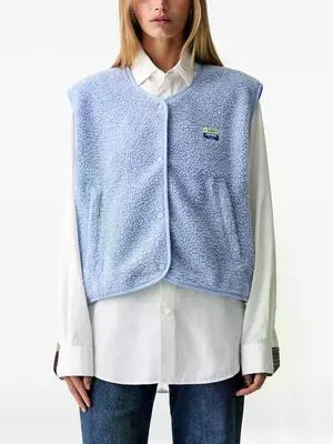 American Vintage Hoktown Logo-patch Gilet - Blue