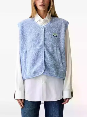 American Vintage Hoktown Logo-patch Gilet - Blue