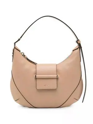 JIMMY CHOO Logo-plaque Shoulder Bag - Neutrals