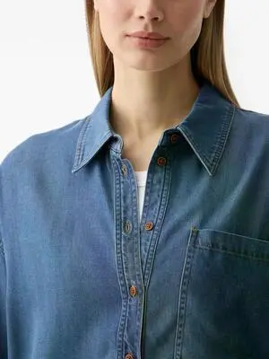 MOS MOSH Tessa Drawstring-hem Denim Shirt