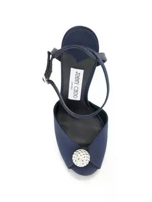 JIMMY CHOO Crystal-embellished Peep-toe Sandals