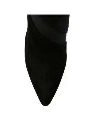 SERGIO ROSSI Mesh-insert Pointed-toe Ankle Boots