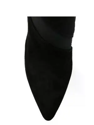 SERGIO ROSSI Mesh-insert Pointed-toe Ankle Boots