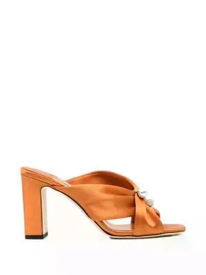 JIMMY CHOO Pearl-embellished Peep-toe Sandals