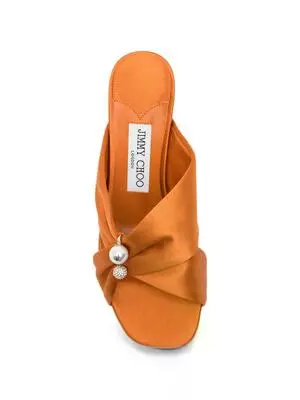 JIMMY CHOO Pearl-embellished Peep-toe Sandals