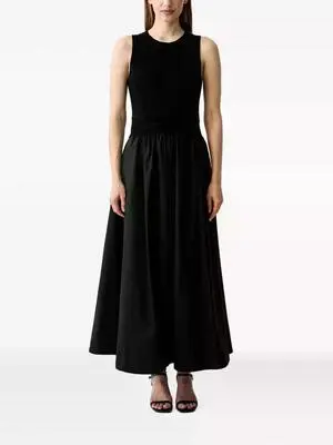 PEDRO DEL HIERRO Ribbed-knit Smocked Midi Dress - Black