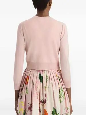Oscar De La Renta Botanical Threadwork-embroidered Cardigan