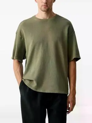 American Vintage Vibtown Crew-neck Dropped-shoulders T-shirt - Green