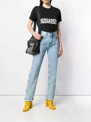 Dsquared2 Logo Print Crew Neck T-shirt - Black