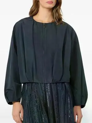 Max Mara Cropped Zip-up Jacket - Blue