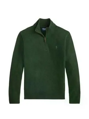 Polo Ralph Lauren Pony-embroidered Quarter-zip Sweater - Green